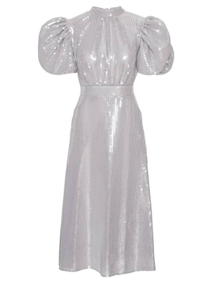 ROTATE BY BIRGER CHRISTENSEN ROTATE Sequined Bubble Sleeve Dress
